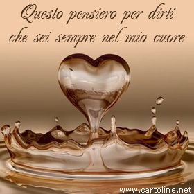 Nei pensieri e nel cuore
